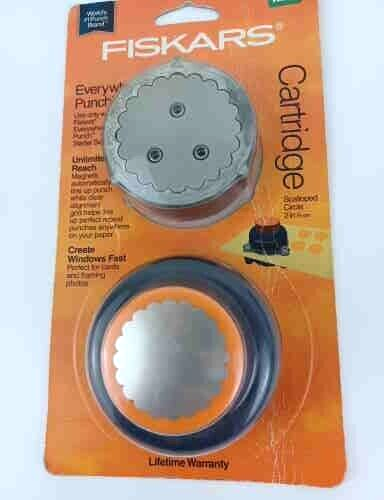 Fiskars 2" Scalloped Circle Everywhere Punch Window Maker Craft Art | eBay