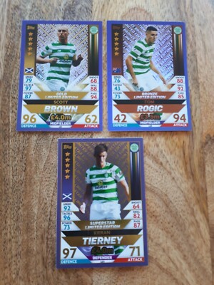 All 3 Celtic Limited Edition Cards, SPFL Match Attax 2018/19 | eBay UK