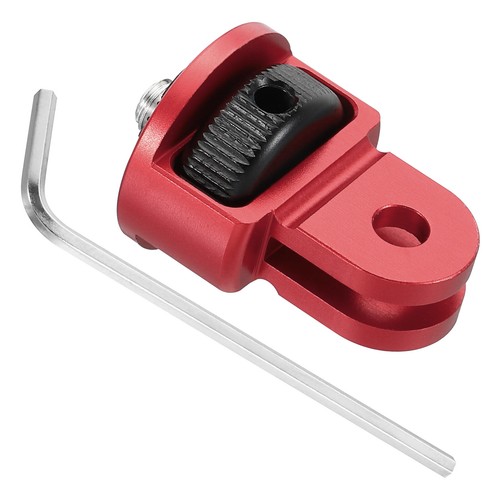 Aluminum 1/4" Thread Camera Tripod Mount Conversion Adapter Red/Black ...