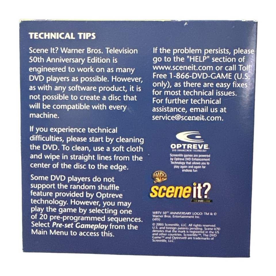 Game Parts Pieces Scene It WB Warner Bros 2005 Screen Life DVD Only | eBay