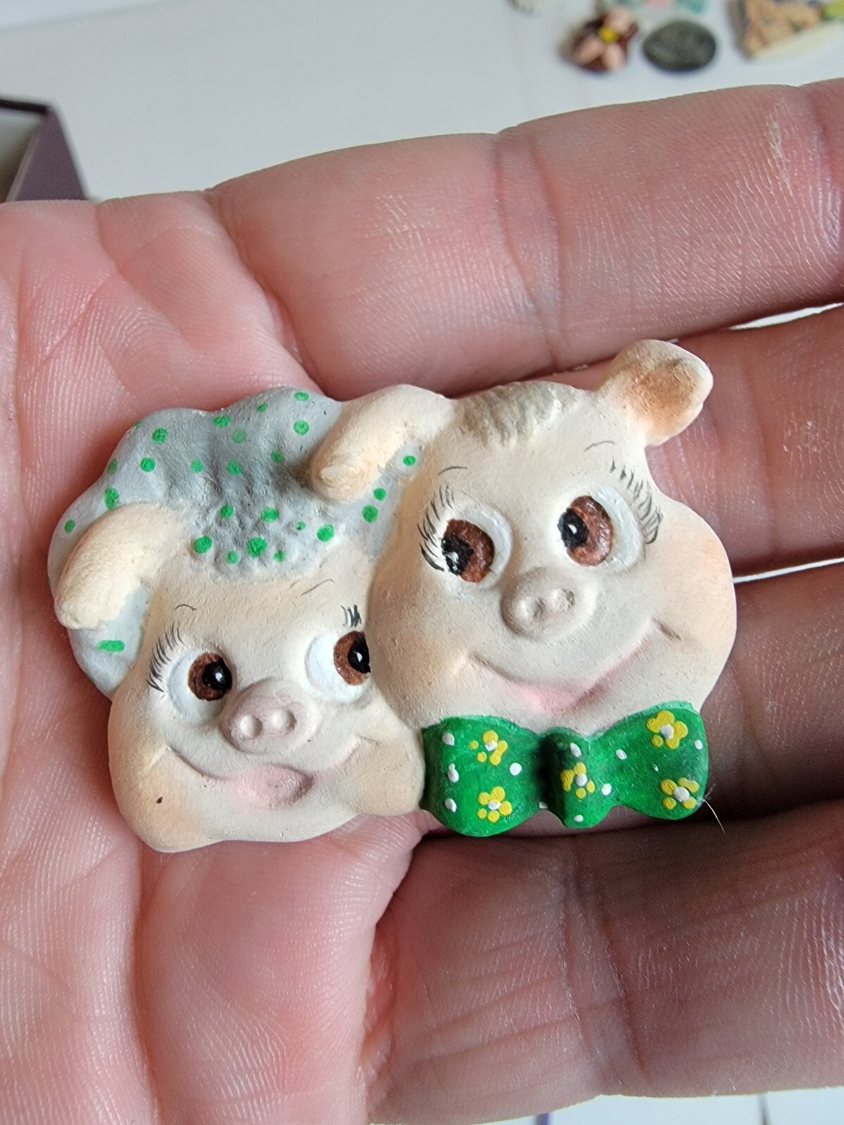 Vintage Fridge Magnet 2 Piggies Pigs Ceramic 1990s 90s VTG | eBay