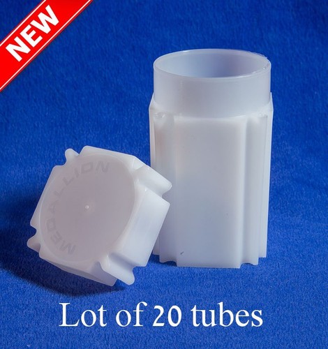 Coin Safe Square Tubes Medallion Size Bulk Lot Of 20 39mm Quality ...