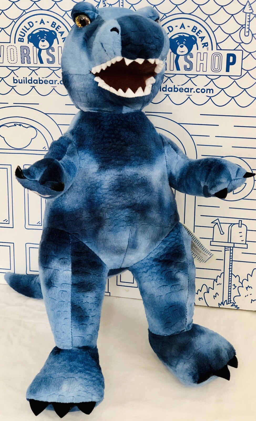 Build A Bear Dinosaur Blue Tyrannosaurus Rex Jurassic Plush T Dino Doll ...