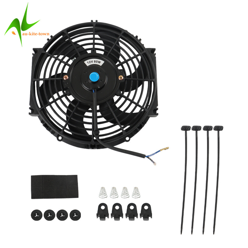 Universal 10 inch 12V volt Electric Cooling Fan Thermo Fan and Mounting ...