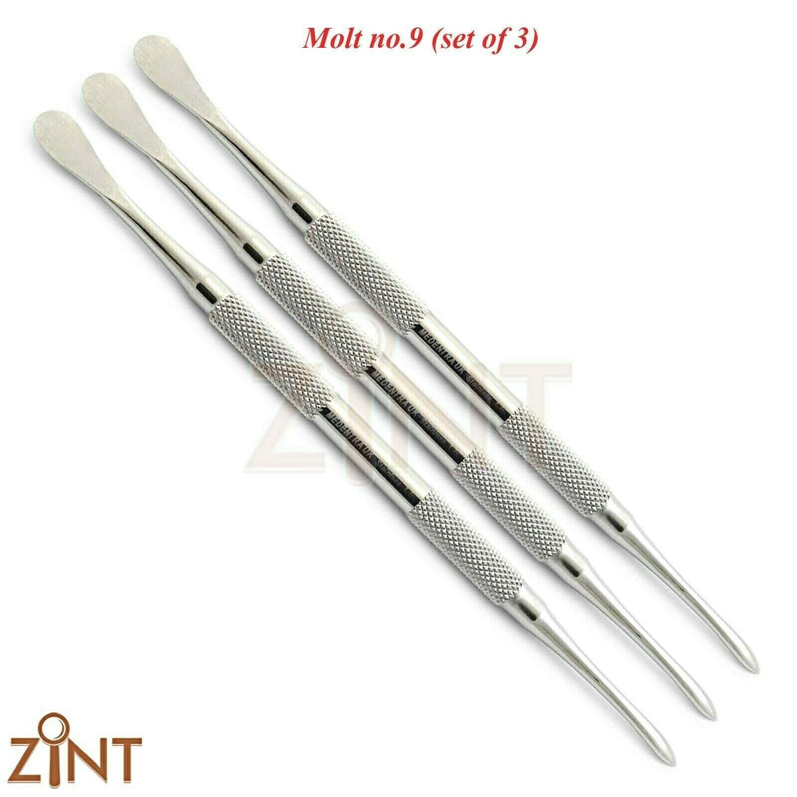 Dental Instrument Elevator Periosteal Molt No 09 Set Of 3 Implant ...