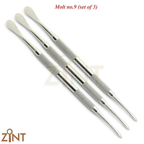 Dental Instrument Elevator Periosteal Molt No 09 Set Of 3 Implant ...