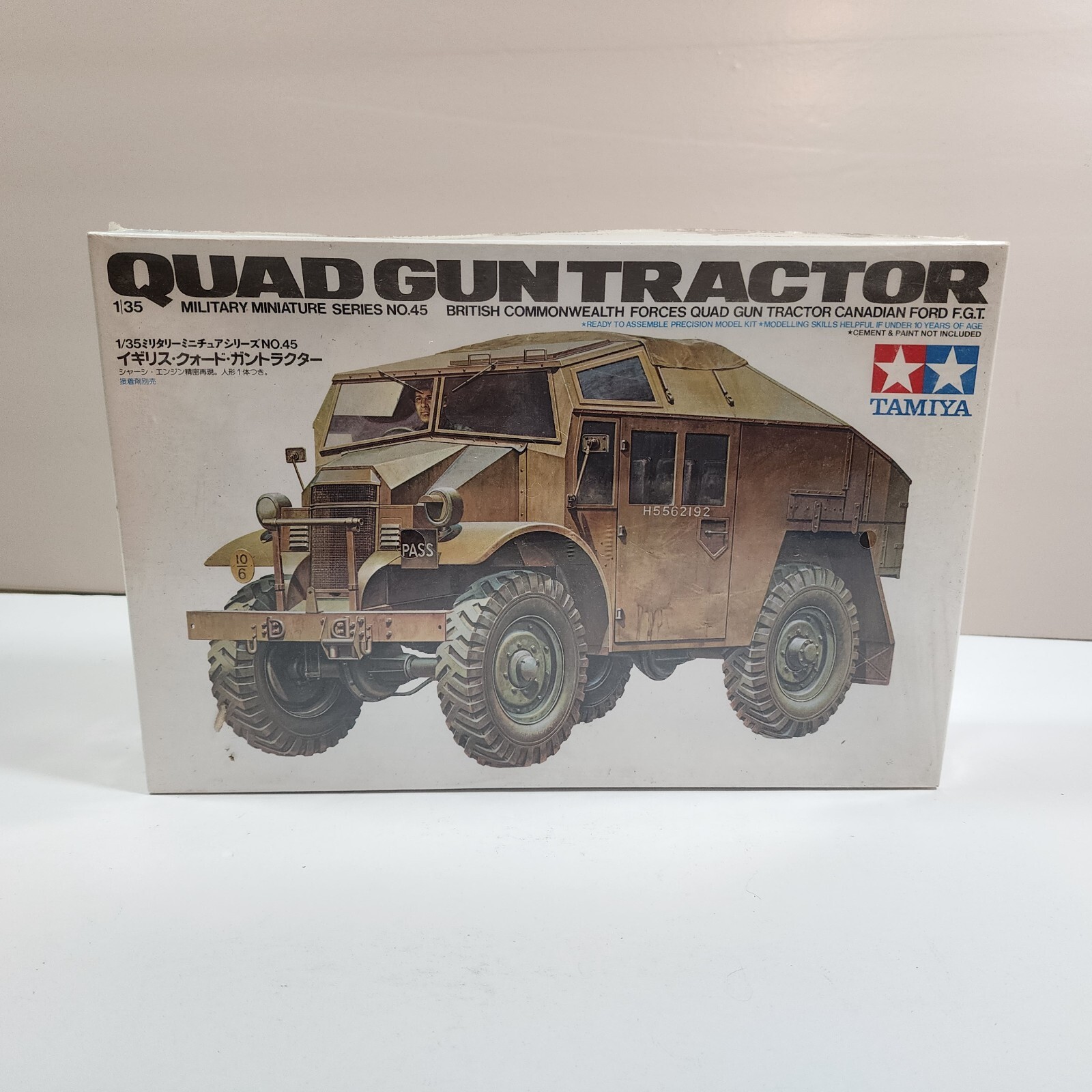 Vtg Tamiya British Commonwealth Forces Quad Gun Tractor Ford 1/35 Kit ...