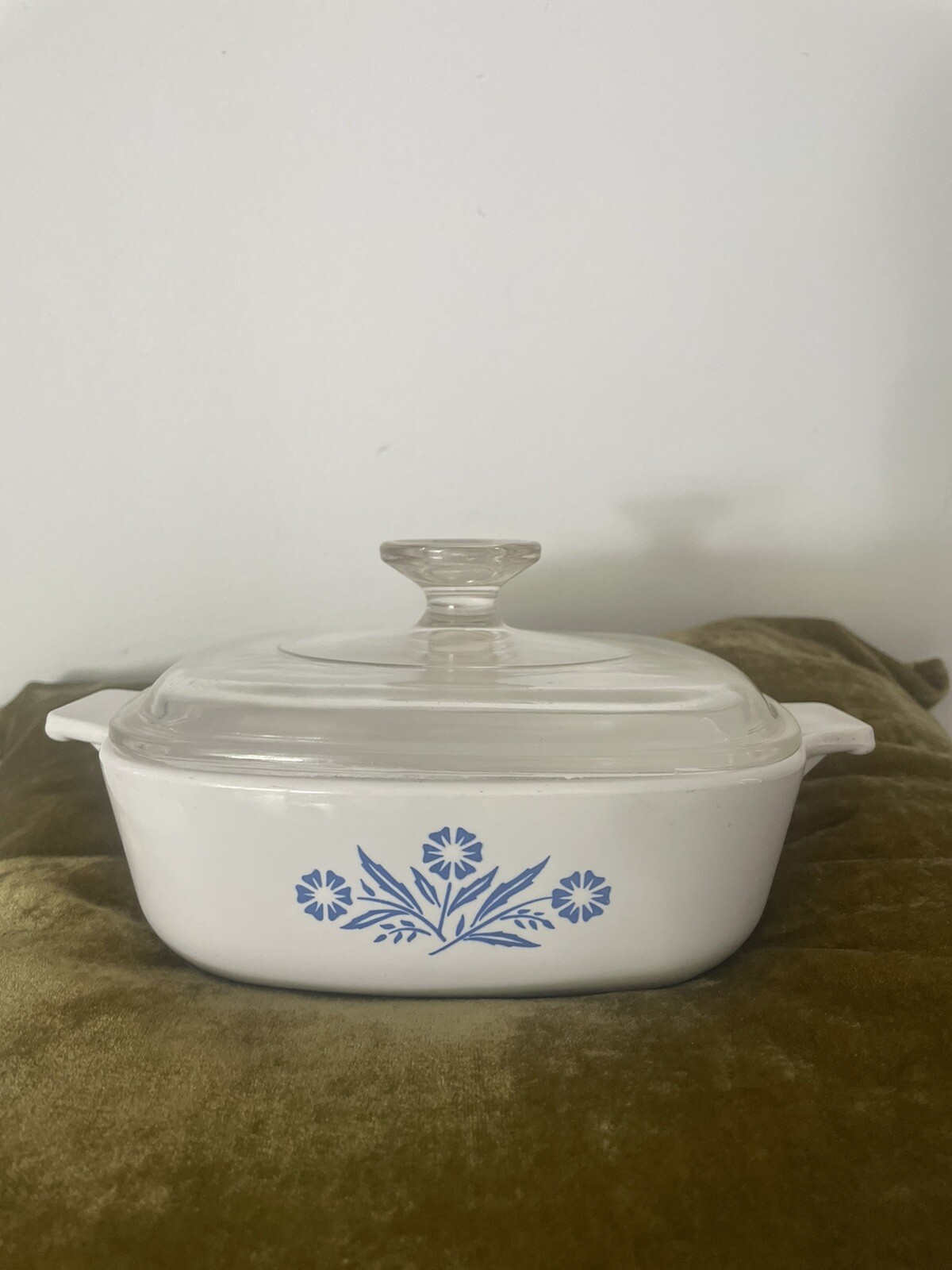 BLUE CORN FLOWER CORNING WARE P-1-B 1 QT. MADE IN U.S.A FOR RANGE ...