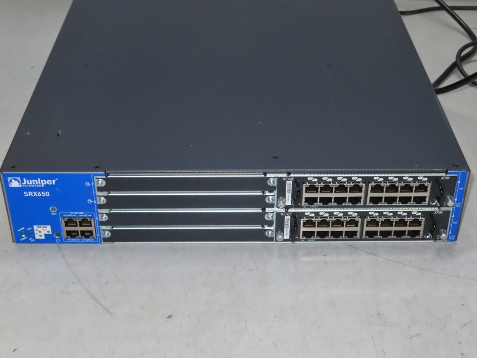 Juniper Network SRX650 Service Gateway Firewall w/ 16GigE XPIM & SRE6 ...