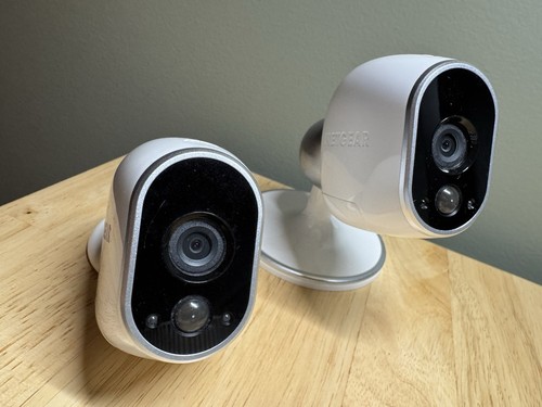 Two (2) Netgear Arlo VMC3030 Cameras With Stand And Mount | eBay