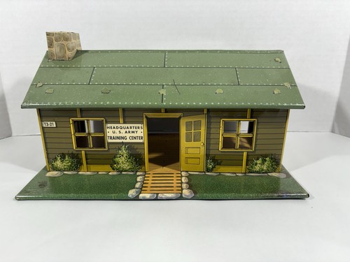 1950's Army Combat Training Center Marx Playset Tin Litho Building | eBay