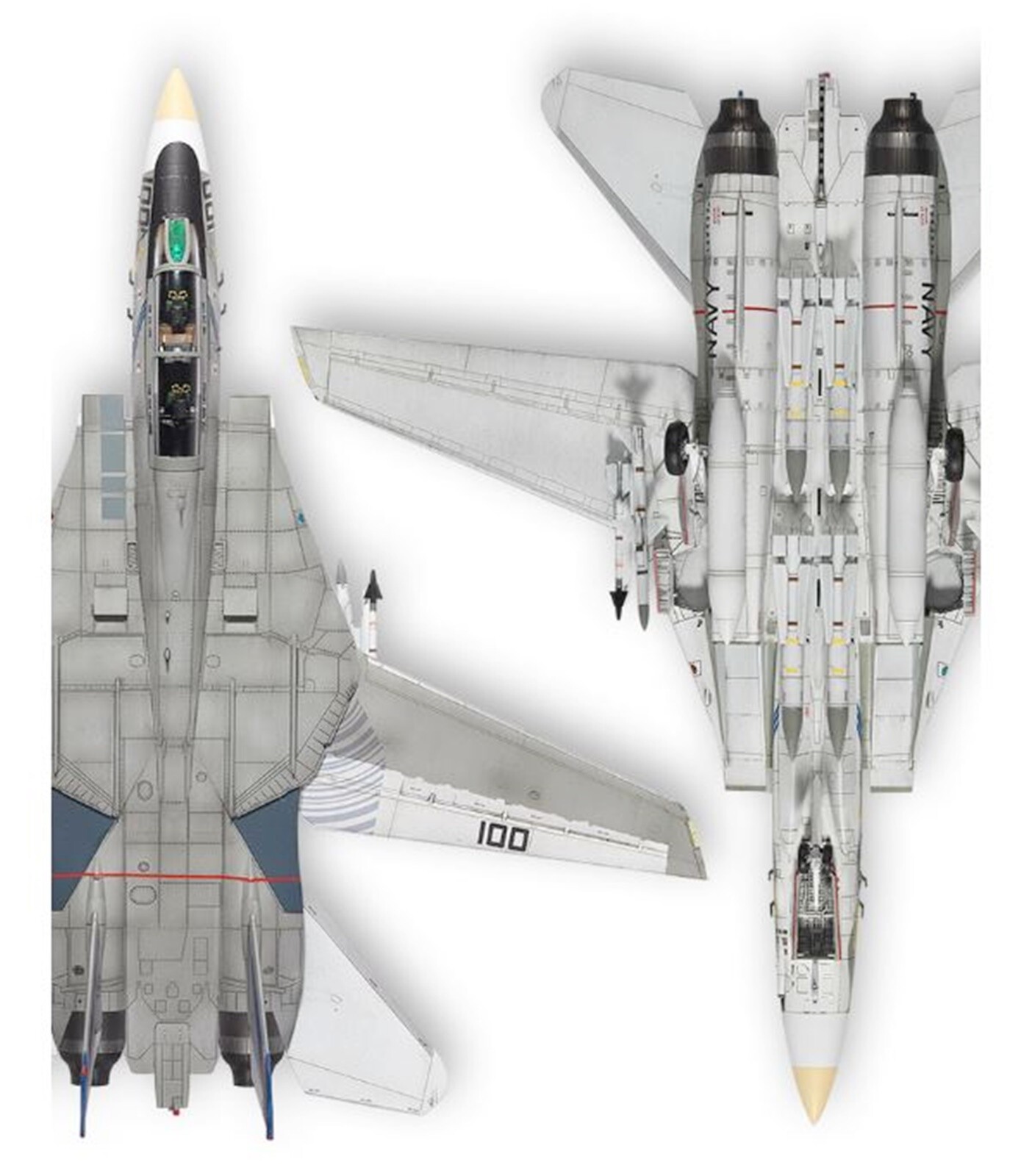 Academy 1/72 USN F-14A VF-143 "Pukin Dogs" Hobby Plastic Model kit Toy ...