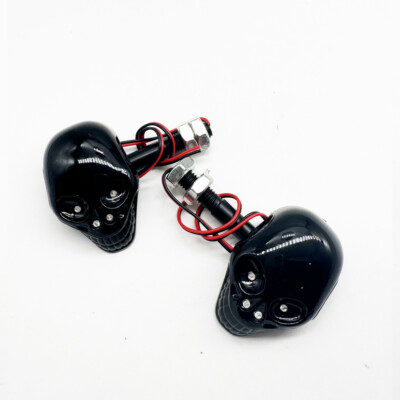 Motorcycles Skull LED Turn Signal Light for Honda Shadow Spirit VTX1300 ...