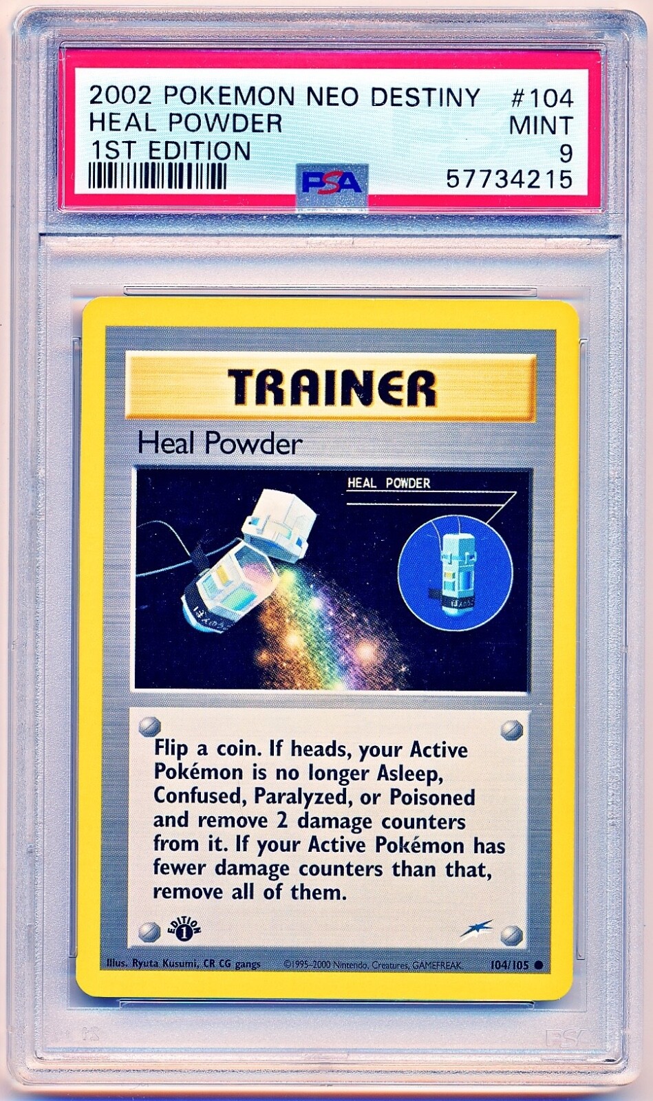 2002 Pokemon Neo Destiny Heal Powder 1st Edition #104 PSA 9 - POP 29 | eBay
