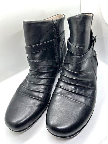 Naturalizer Women's Cycle Leather Black Ankle Boots ~ Size N5 Comfort ...
