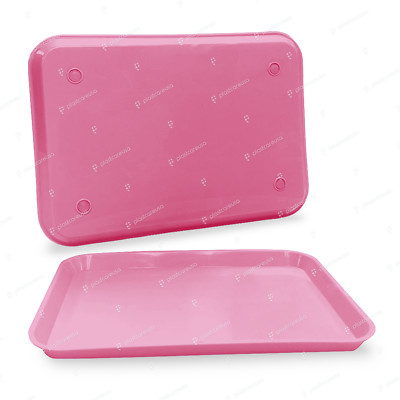 Pink Dental Plastic Instrument Tray, Size B Autoclavable 13.25" x 9.75 ...