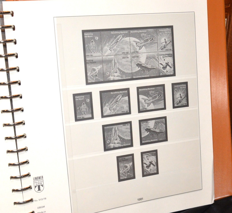 United States Stamp Album Lindner Hingeless 1849 to 2014 Unused Mint ...