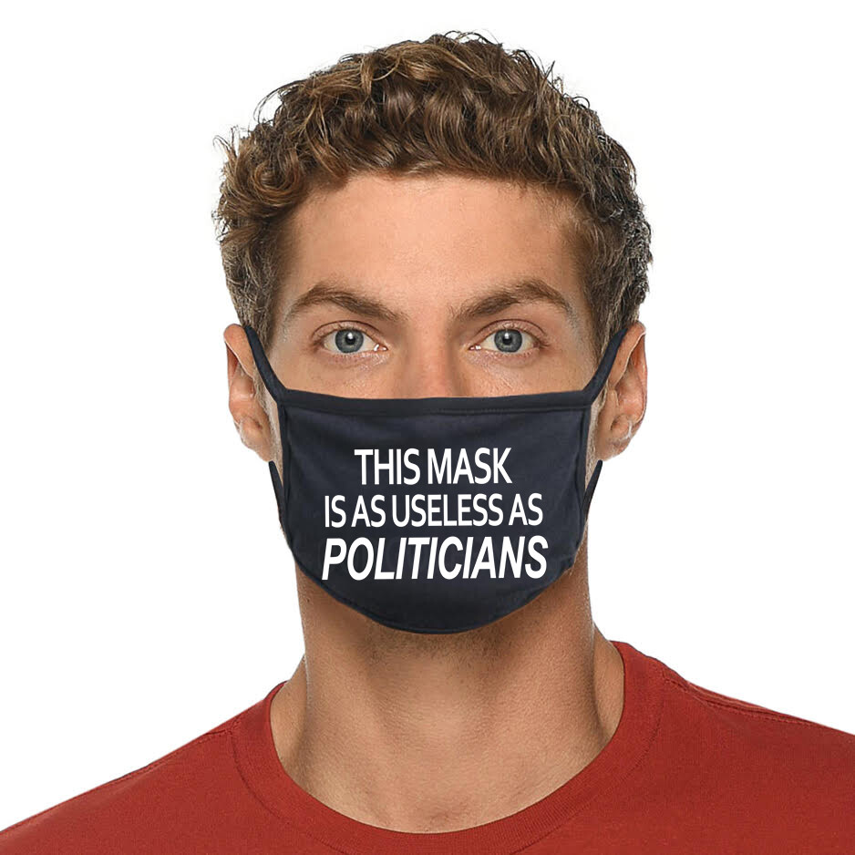 4pcs This Mask Is As USELESS As POLITICIANS Funny Face Mask Fabric ...