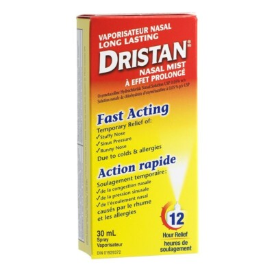 Dristan Fast Acting Long Lasting Nasal Mist Nasal Congestion (30 mL / 1 ...
