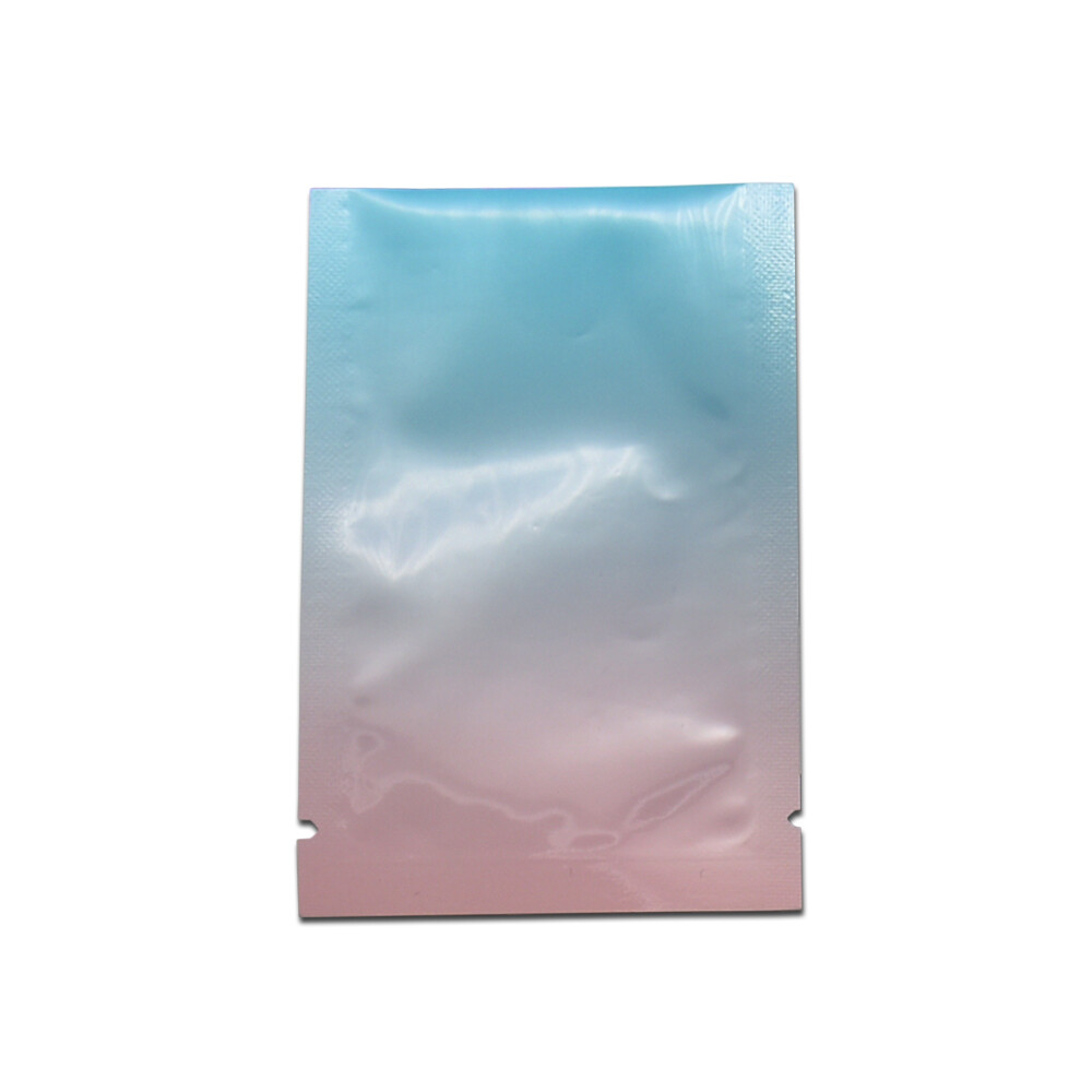 100pcs Top Open Top Aluminum Foil Packing Bags Pink Blue Gradient ...