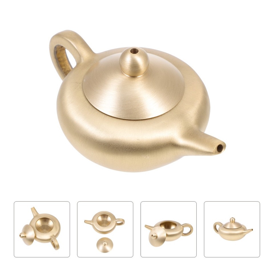 Decorative Teapot Ornament Mini Copper Teapot Desktop Teapot Decor for ...
