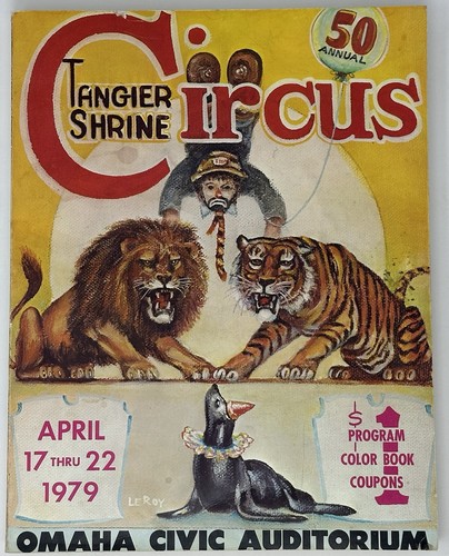 Tangier Shrine Circus Program Civic Auditorium Omaha, NE 1979 Clown ...