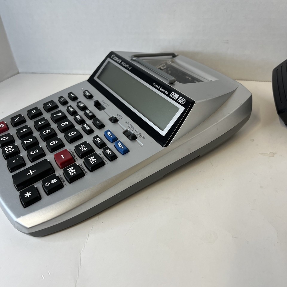 Canon P23-DH V 12 Digit Printing Calculator Adding Machine w/ Power ...