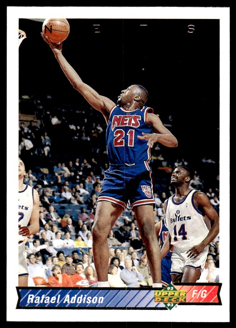 1992-93 Upper Deck Basketball Card Rafael Addison New Jersey Nets #260 ...