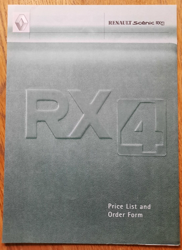 RENAULT SCENIC RX4 accessories price list car sales brochure from the ...