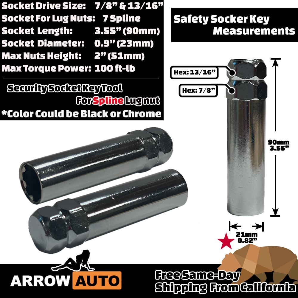 32 Chevy GMC Silverado Sierra 2500 3500 Chrome 14x1.5 Spline Lug Nuts ...