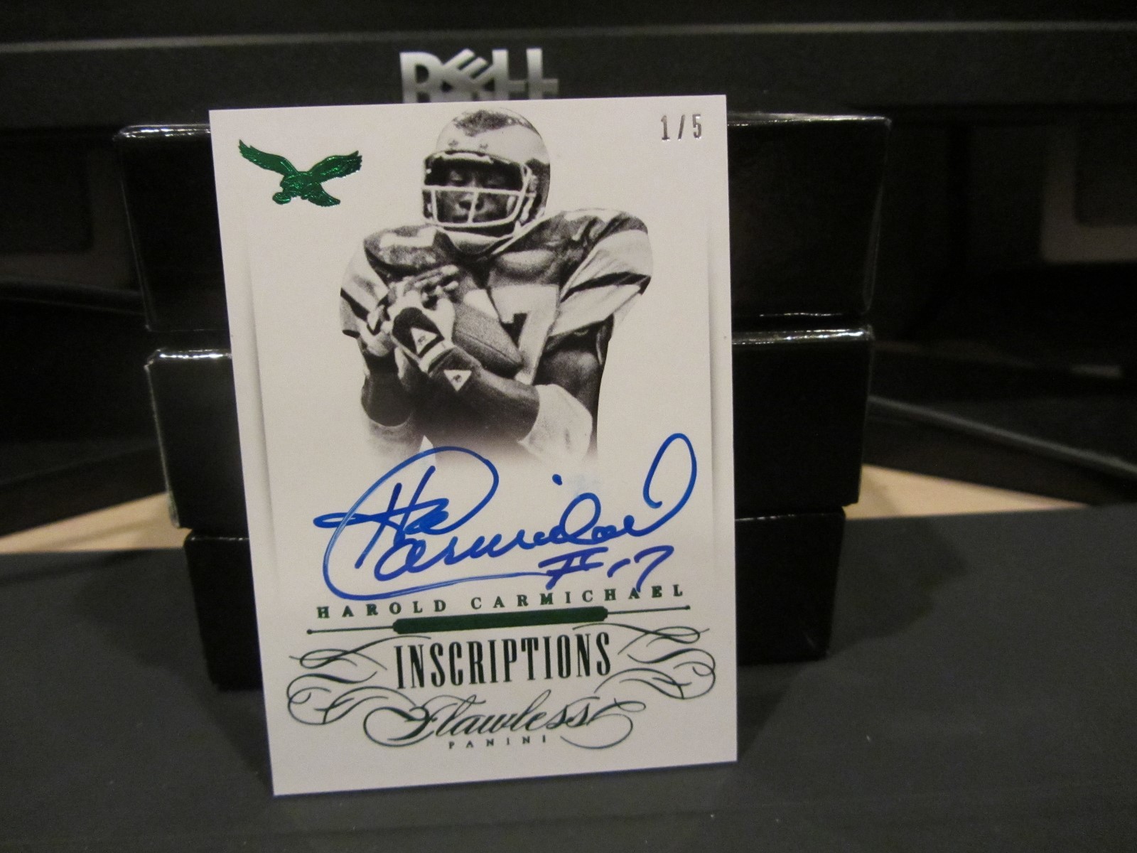 Panini Flawless Emerald On Card Autograph Eagles Harold Carmichael 1/5 ...