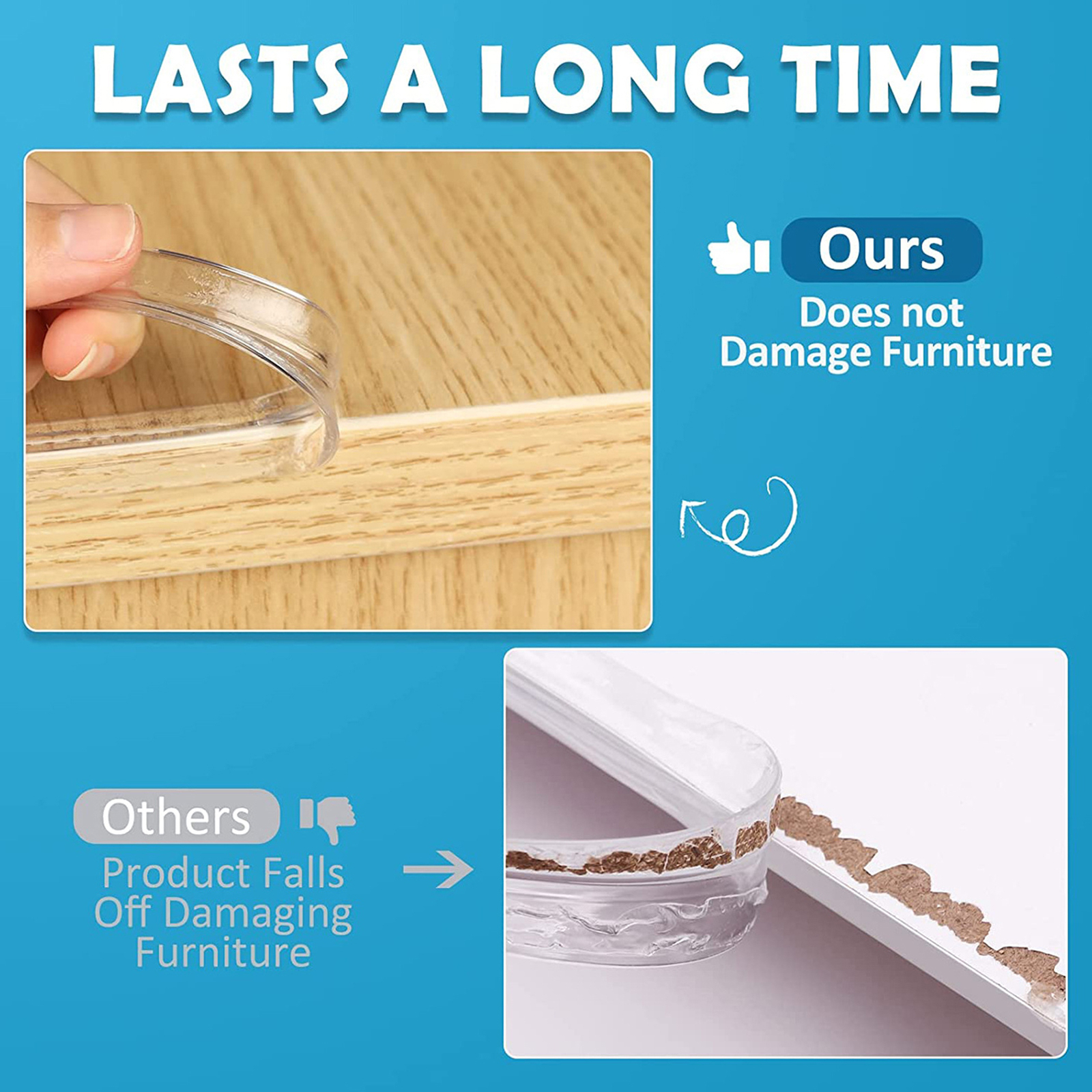 1 Roll Edge Corner Guard Transparent Anti-bump Self-adhesive Corner ...