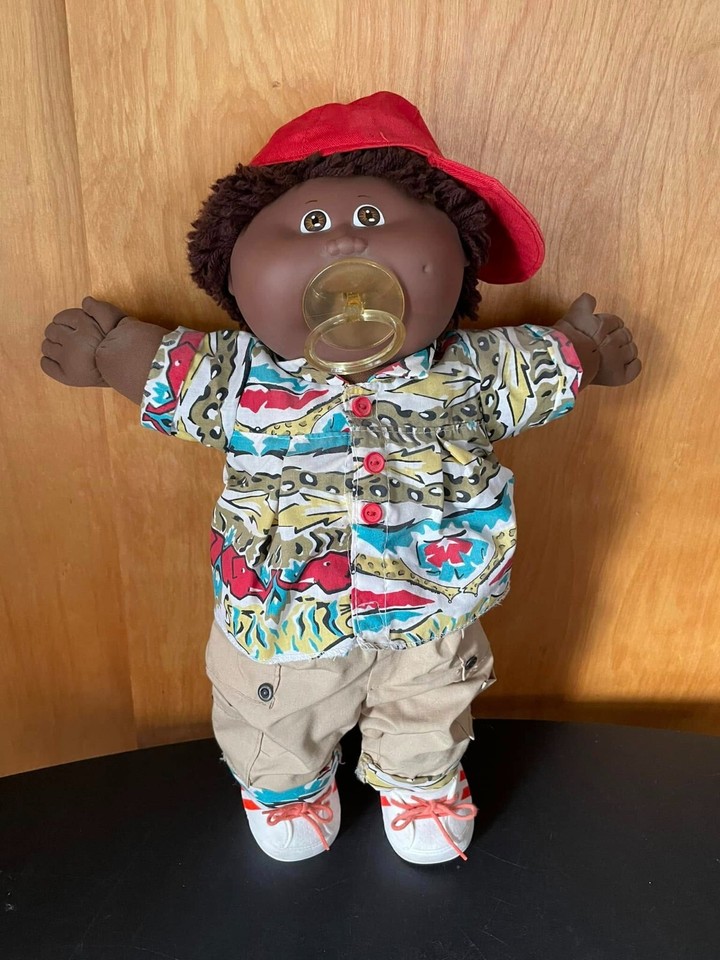 Cabbage Patch Kid ‘85 African American Pacifier Boy wearing beige ...