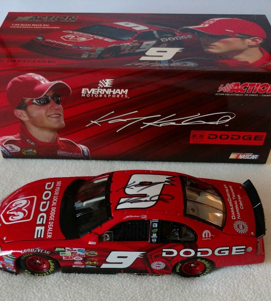 Autographed Kasey Kahne #9 DODGE DEALERS ROOKIE STRIPES 2004 Nascar 1: ...