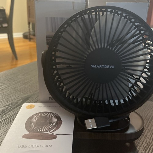 SmartDevil USB Small Desk Fan 3 Speeds Portable Desktop Table Fan 90 ...