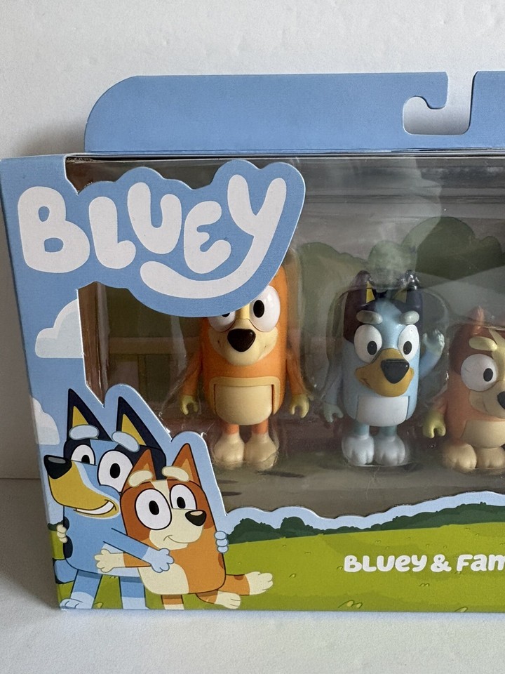 Bluey & Family Figures - 4pk Toy - Mum Bluey Bingo Dad NEW in Box ...