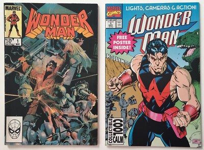 Wonder Man 1 With Poster 1991 and 1 1986 - 1st Ongoing Series and 1st ...
