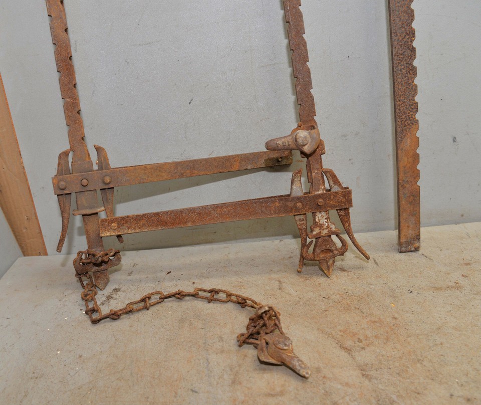 3 antique fence stretchers collectible barbed wire farm ranch tools ...