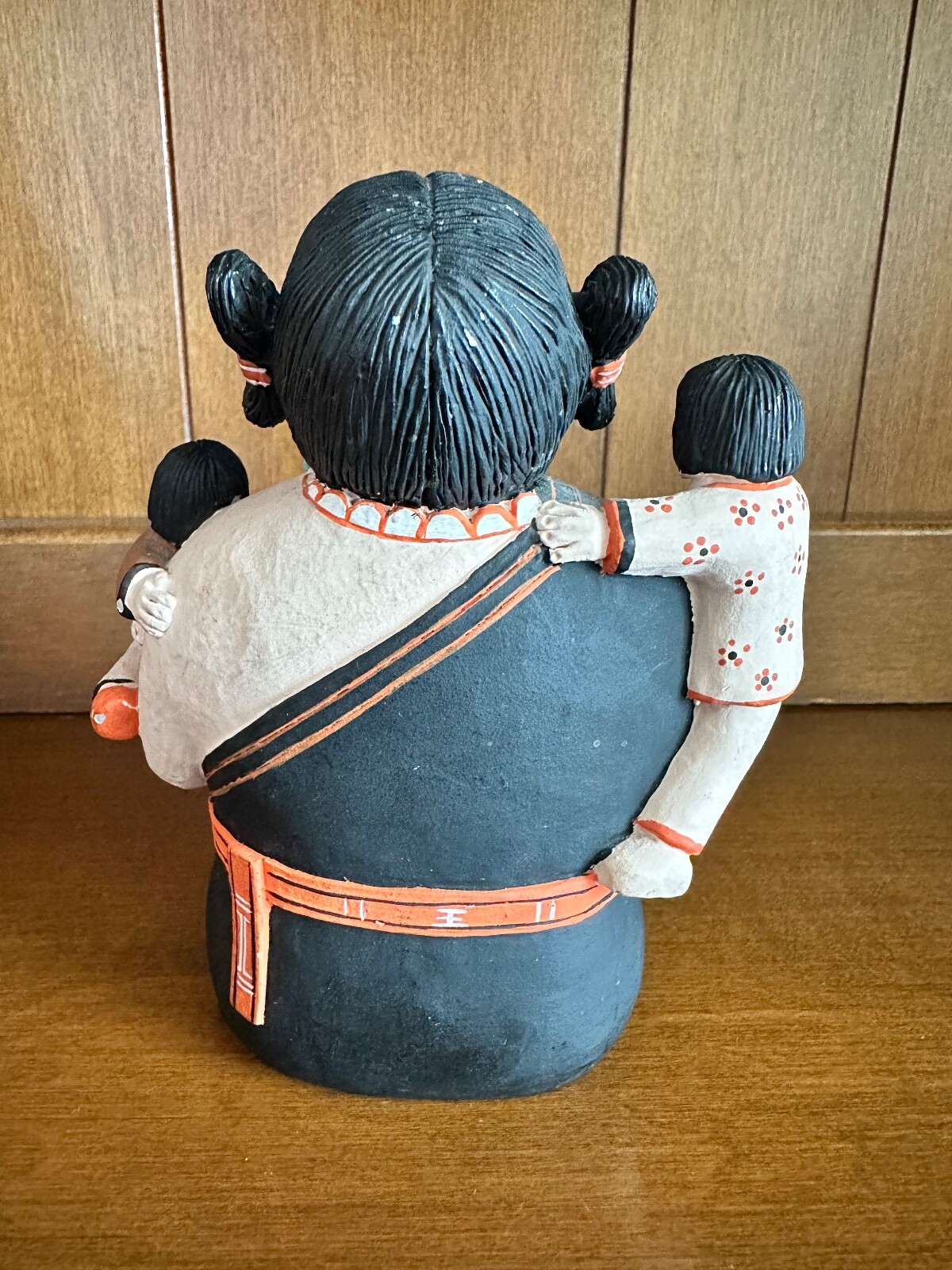 Vintage Native American Storyteller Hopi Lady Woman w/Children Handmade ...