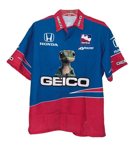 Impact Crew Gear Button Down Shirt SIGNED Honda,Indycar Series,,Geico ...
