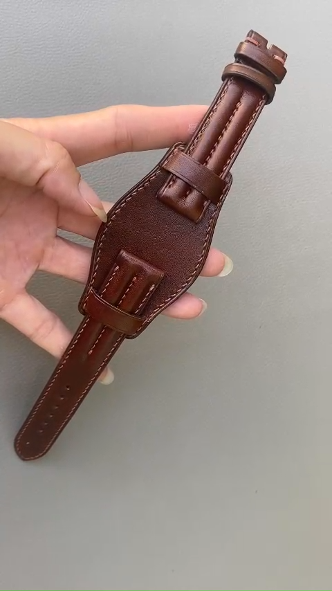 28 26 24 22 20 18 16mm genuine Veg cowhide watch band, handmade leather ...