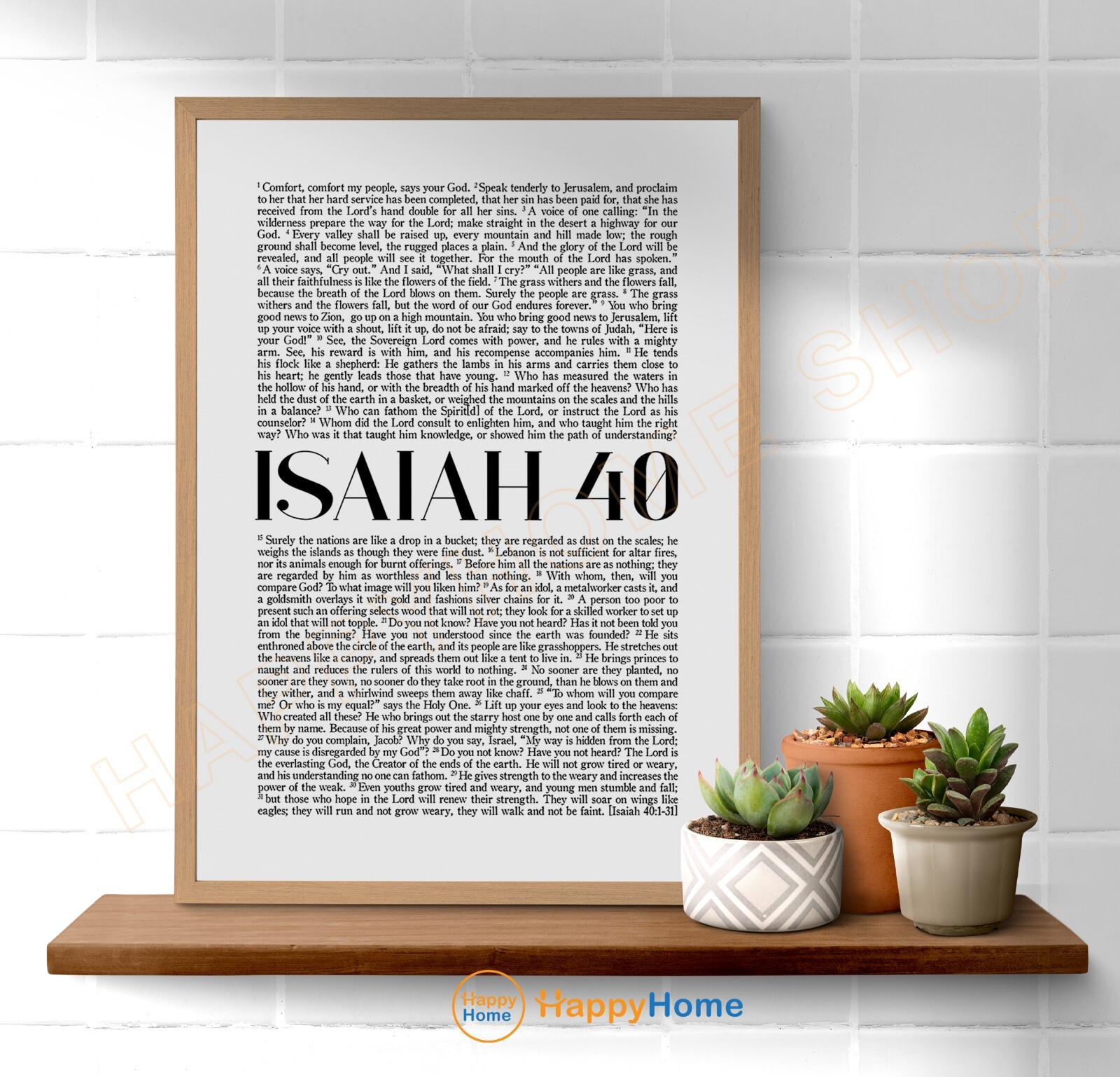 Isaiah 40 NIV Bible Verse Wall Art Scripture Print Christian Home Art ...
