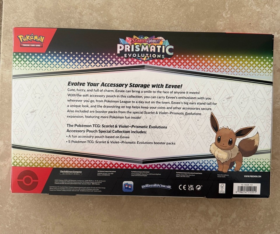 Pokemon Prismatic Evolutions Accessory Pouch Special Collection Sealed ...