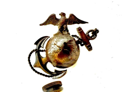 M1912 USMC EGA Officer Service Cover Emblem Marine Corps Asymmetrical ...