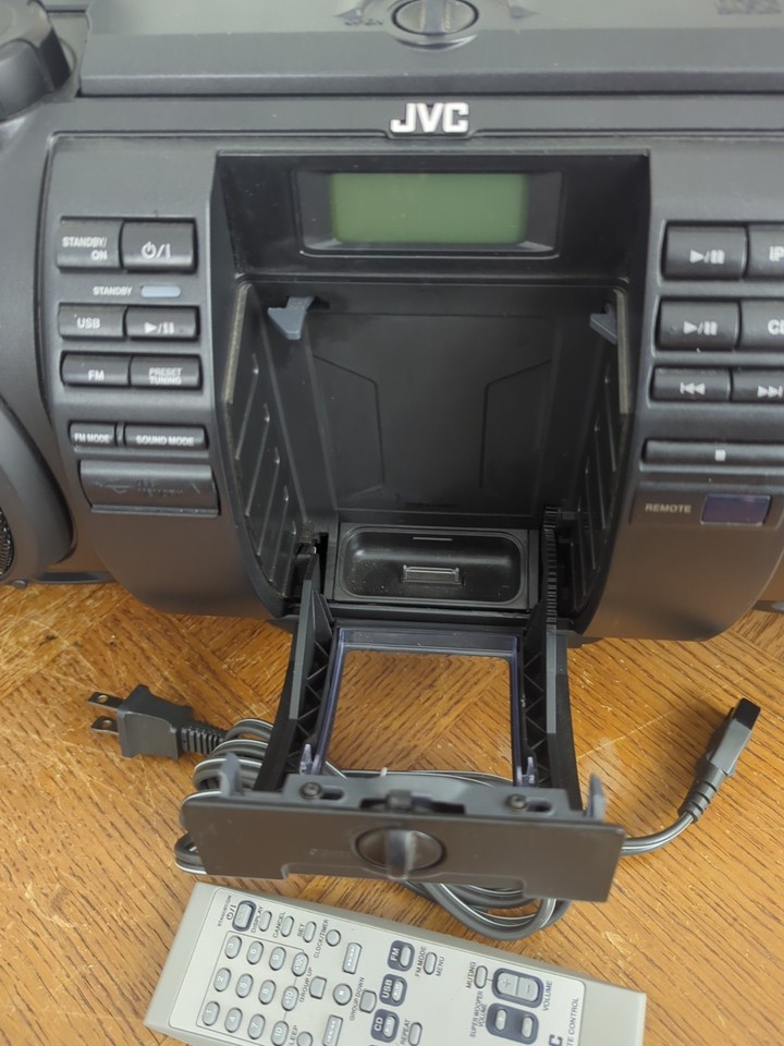 JVC Kaboom RV-NB52 Stereo Radio - Boombox w/ Remote CD Player iPod Dock ...