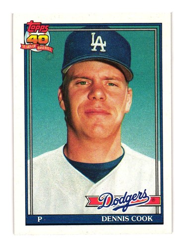 1991 Topps #467 Dennis Cook Los Angeles Dodgers | eBay