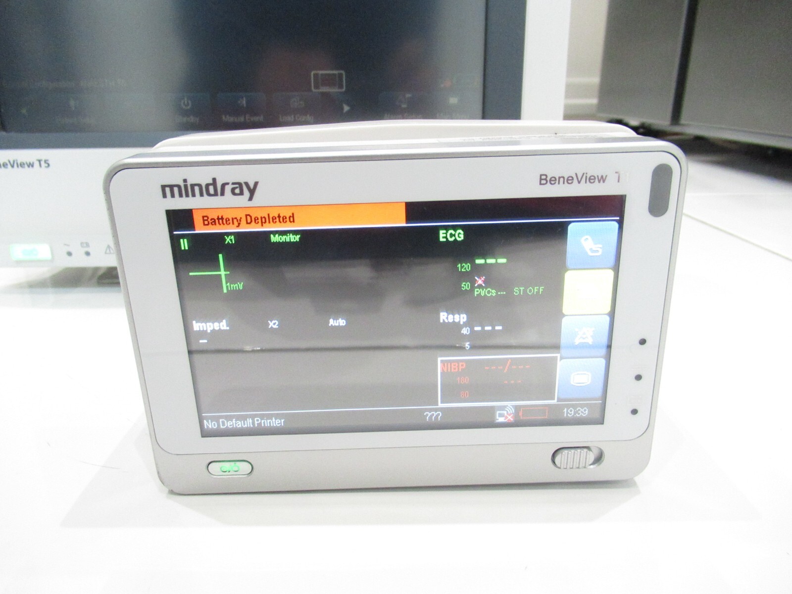 MINDRAY BENEVIEW T5 PORTABLE PATIENT MONITOR T1 MPM SPO2 ECG/EKG NIBP ...