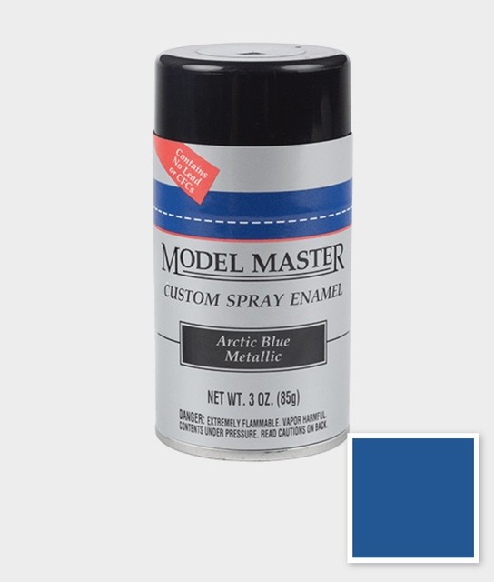 Testors Model Master 2902 Arctic Blue Metallic 3 Oz Enamel Spray Paint ...