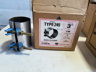 Rockwell 245 Redi-Clamp 3" X 6" Pipe Repair Clamp 3.5" OD Box Of 4 New ...