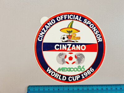 Adhesive Cinzano World Cup Mexico 86 Pique Sticker Autocollant ...
